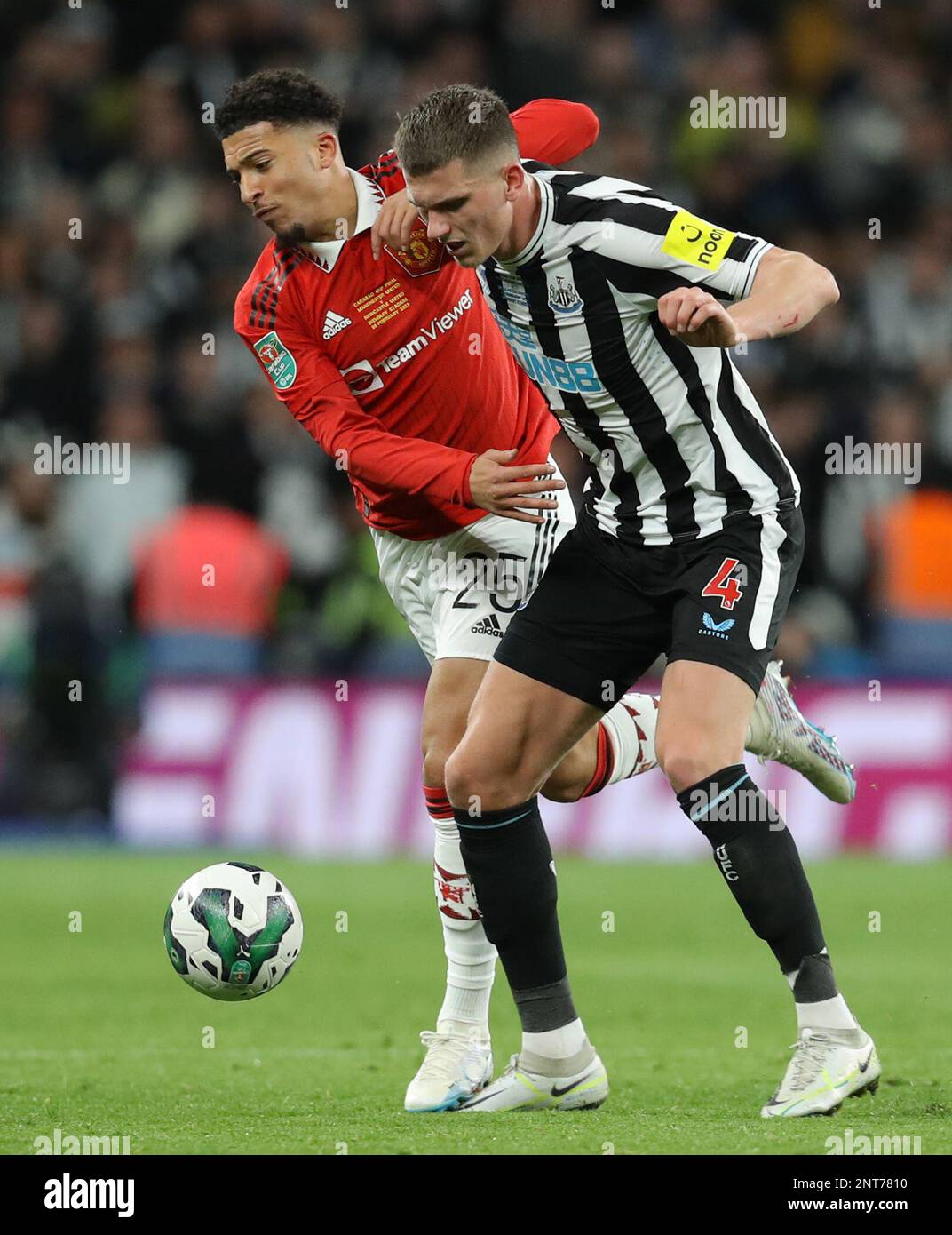 London, England, 26th February 2023. Jadon Sancho of Manchester United ...