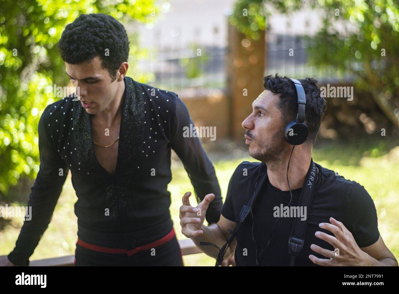 OF AN AGE, from left: Elias Anton, director Goran Stolevski, on set ...