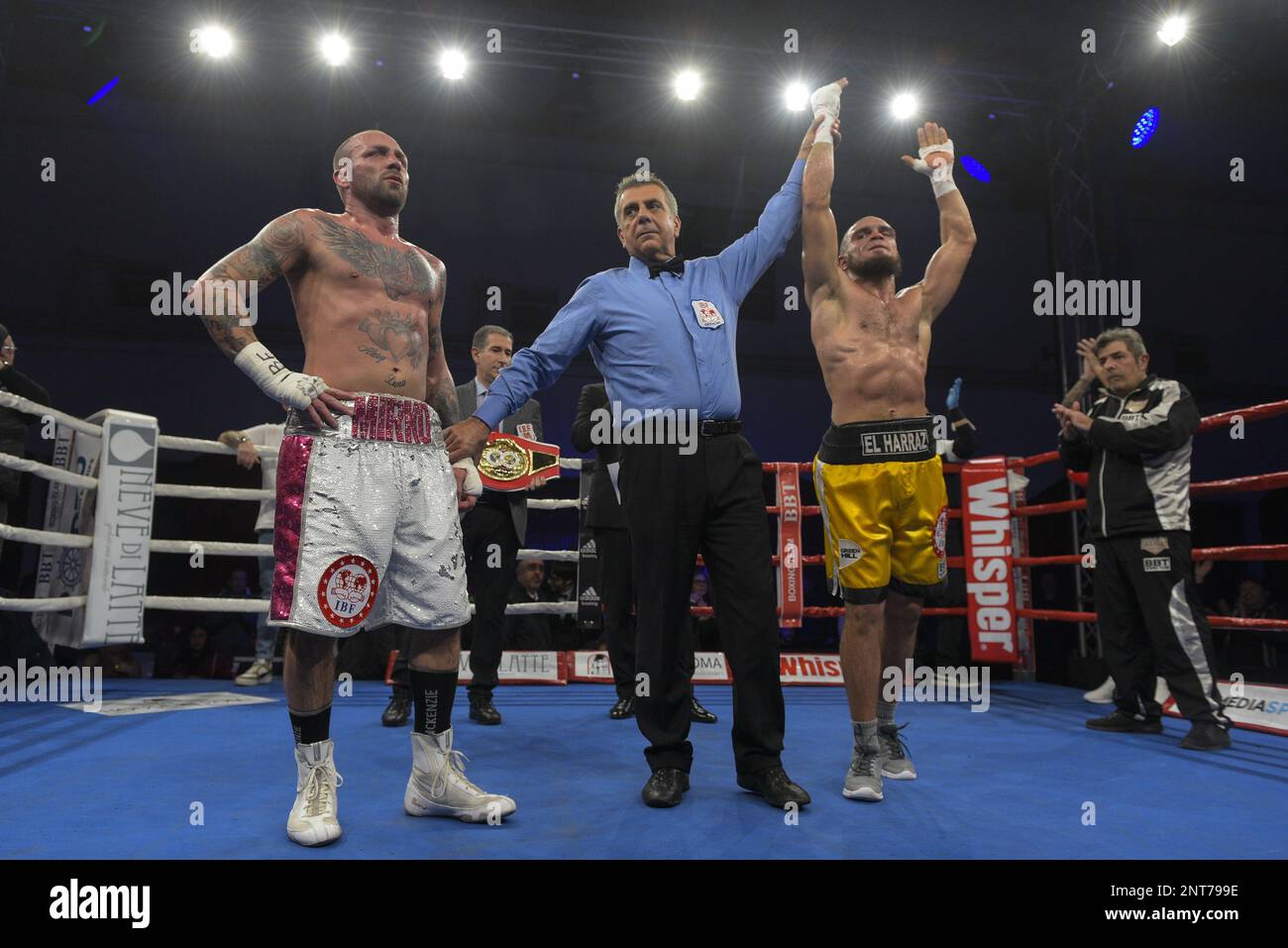 Mirko Di Carlantonio (ITA) and Khalil El Harraz (ITA) at the end of the ...