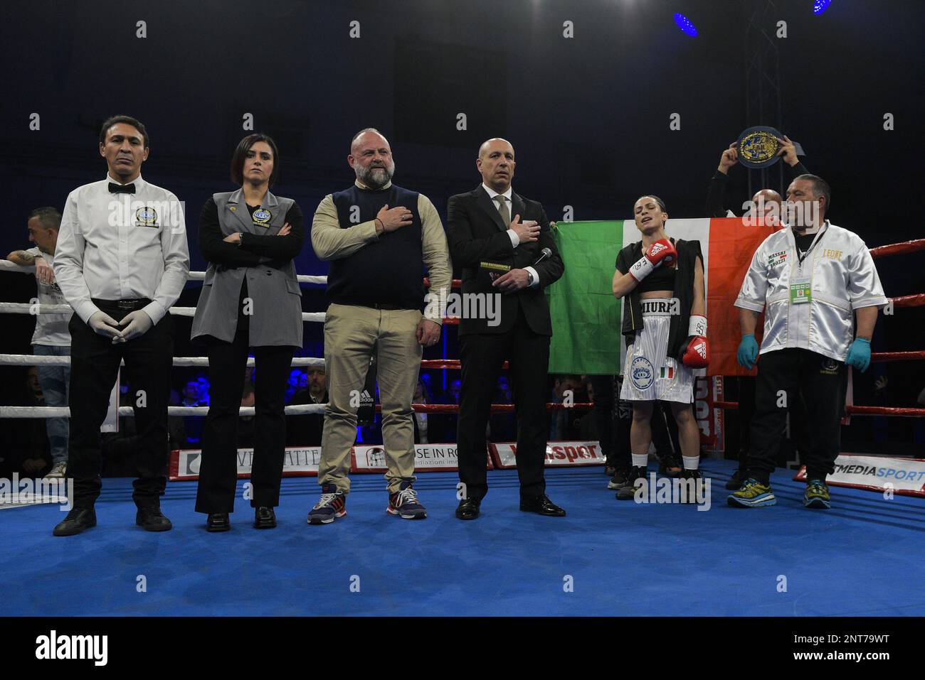 Annalisa Brozzi (ITA) before the boxing match valid for the EBU ...