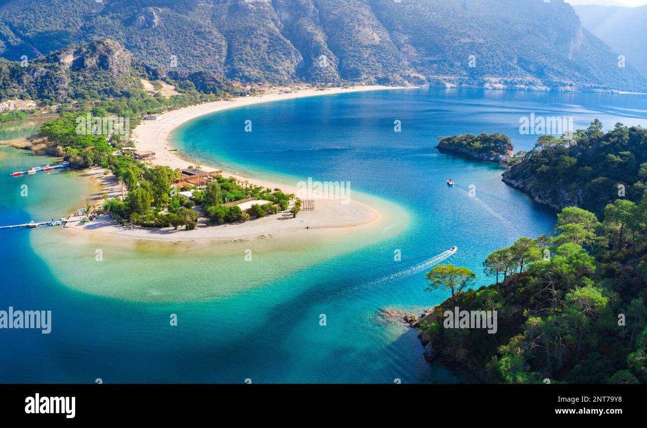 Blue lagoon aerial view hi-res stock photography and images - Alamy