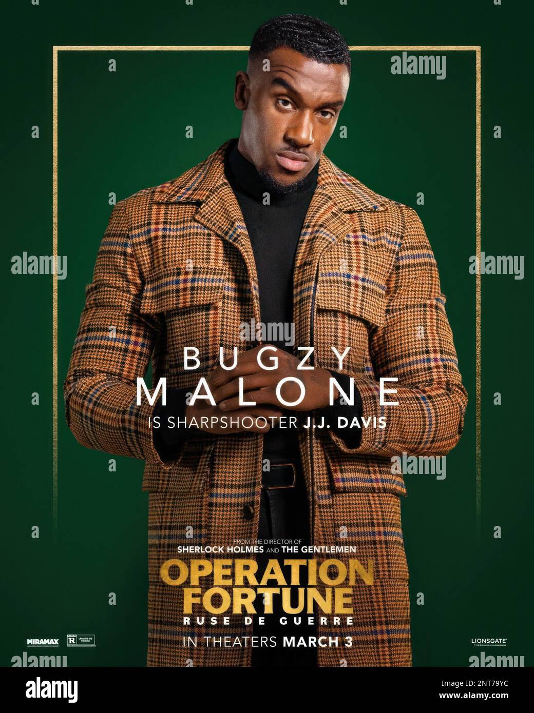 OPERATION FORTUNE: RUSE DE GUERRE, US character poster, Bugzy Malone, 2023. © Lionsgate ...