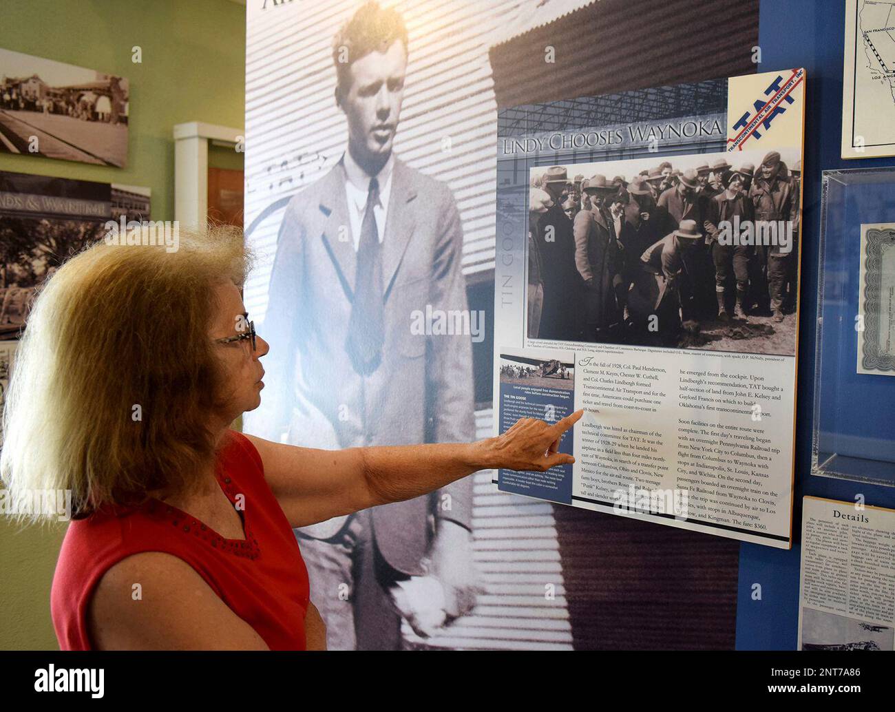 In this July 16, 2019, photo, Sandie Olson, president of the Waynoka ...