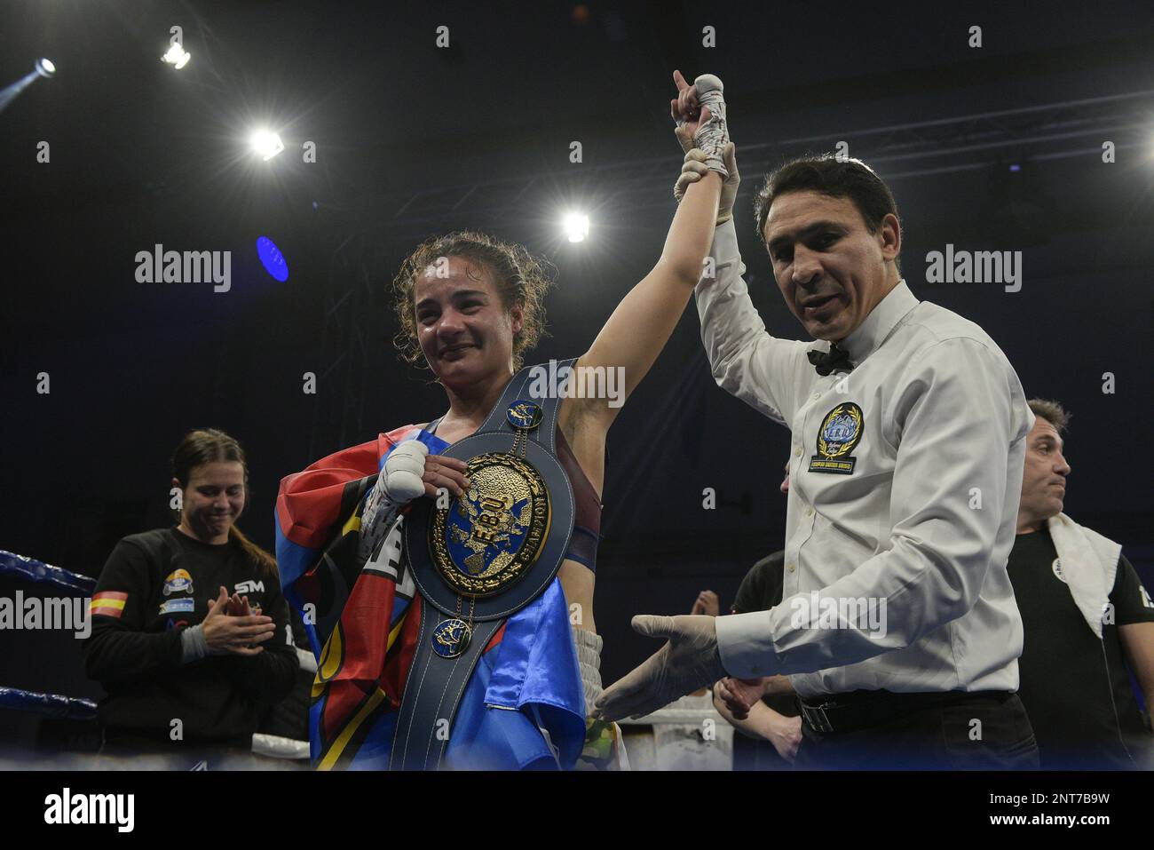 Sheila Martinez (ESP) winner of the boxing match valid for the EBU ...