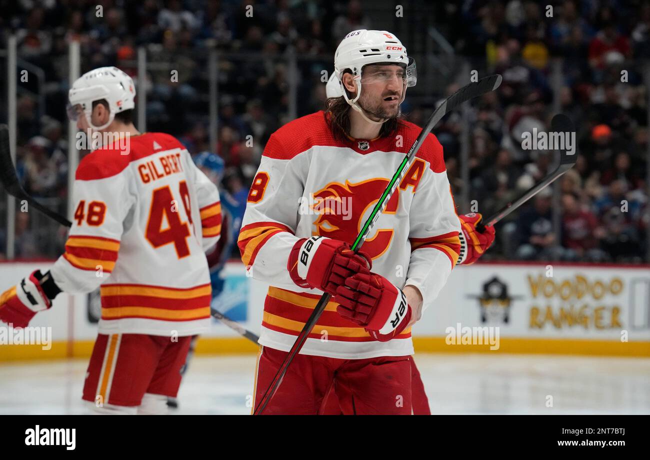 Calgary Flames defenseman Chris Tanev (8) in the third period of an NHL ...