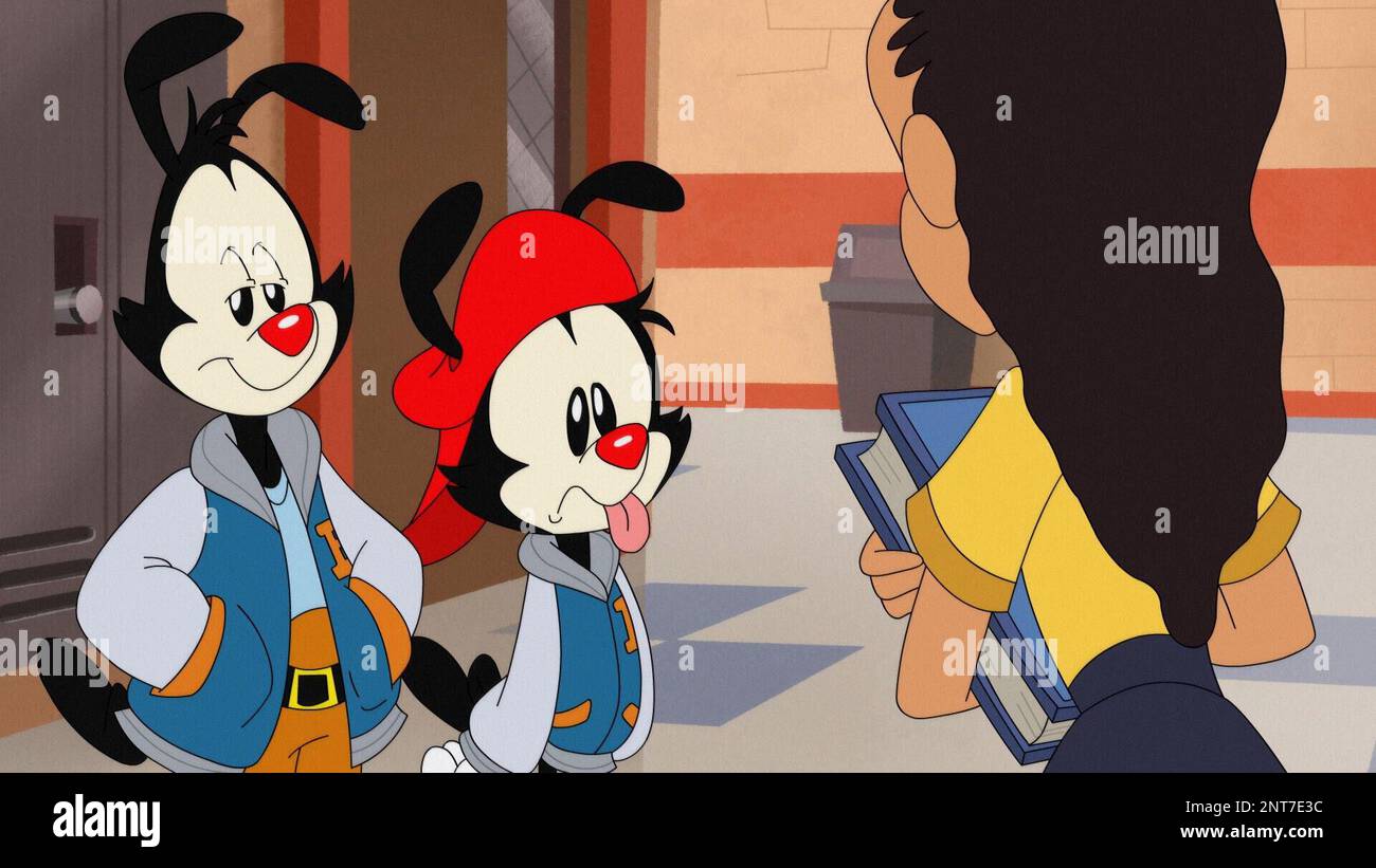 ANIMANIACS, back, from left: Yakko Warner (voice: Rob Paulsen), Wakko ...