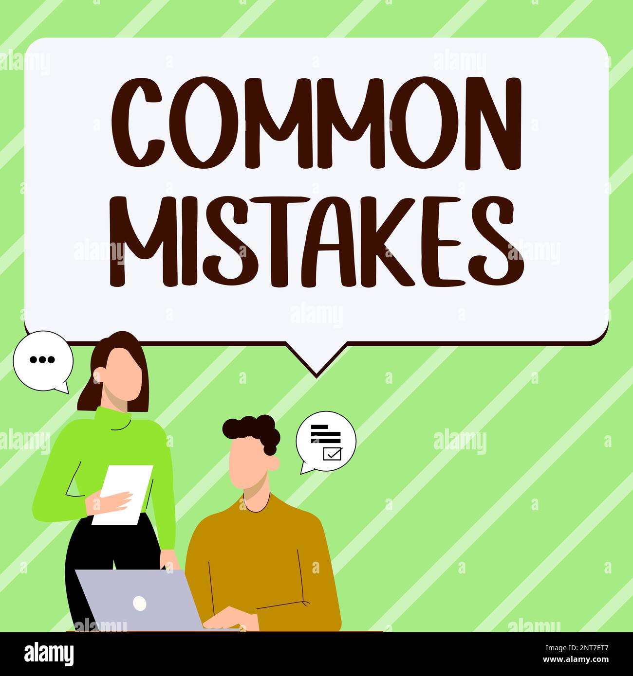 Handwriting text Common Mistakes. Business idea actions that are often ...