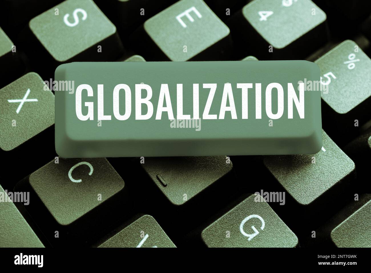 Hand writing sign Globalization. Internet Concept development of an ...