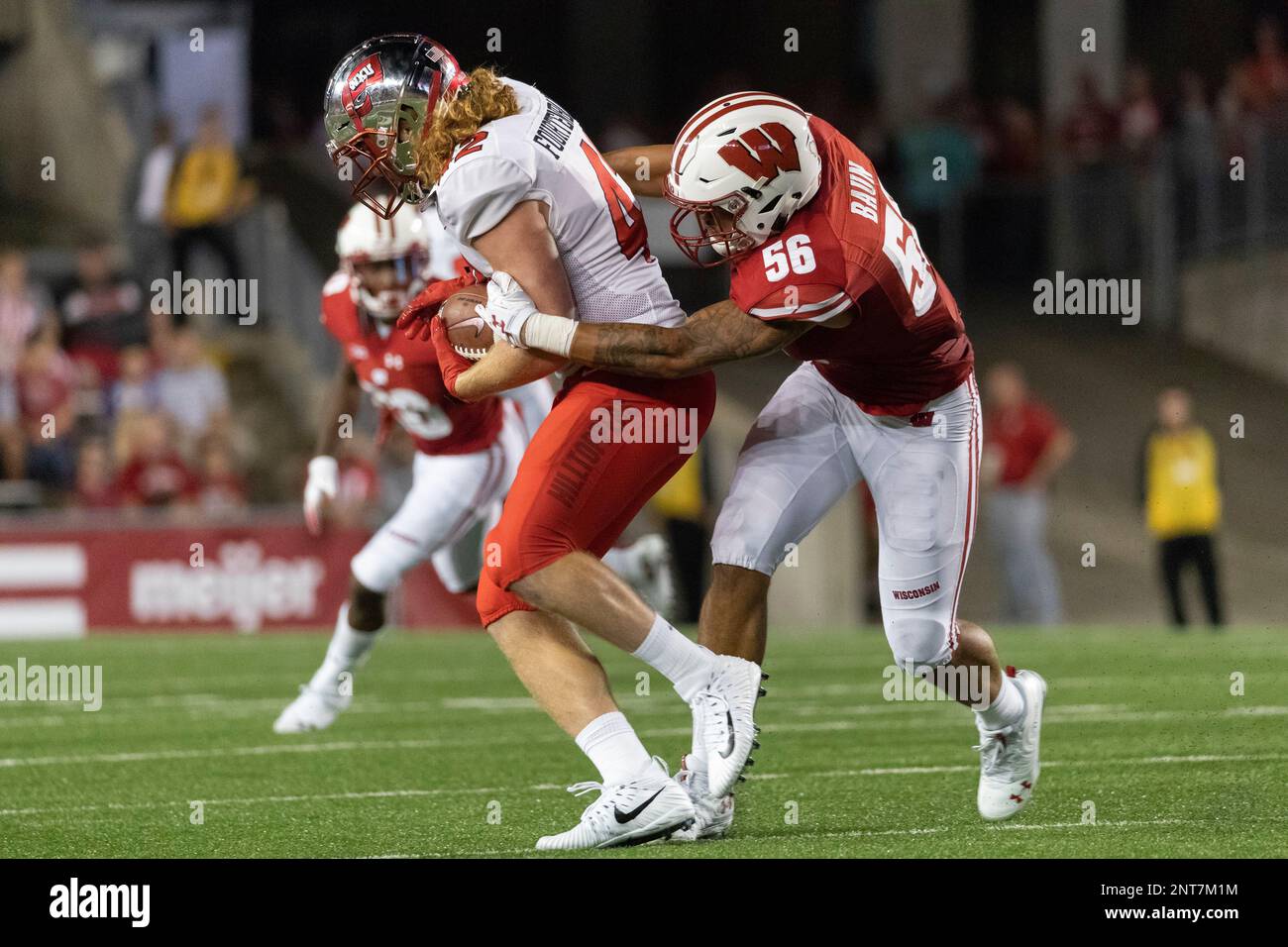 Wisconsin Badgers linebacker Zack Baun (56) during an NCAA college ...