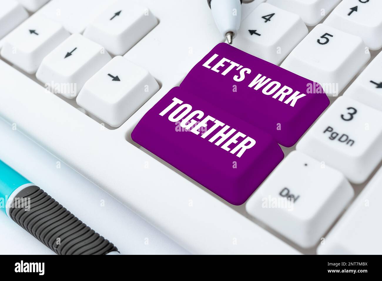 Sign displaying Let's Work Together. Business concept Unite and Join Forces to Achieve a Common ...