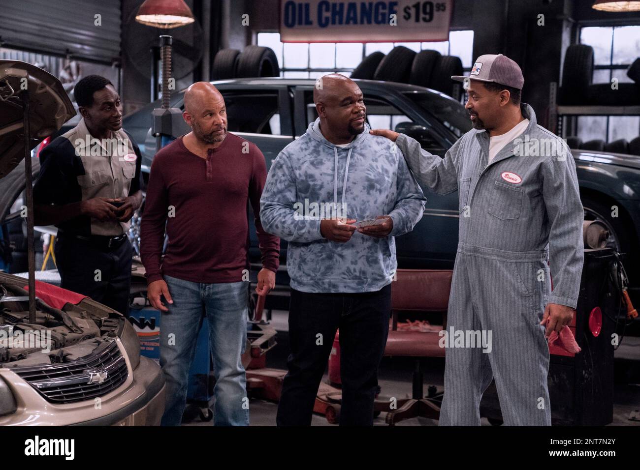 THE UPSHAWS, from left: Mike Estime, Chris Williams, Leonard Earl Howze ...