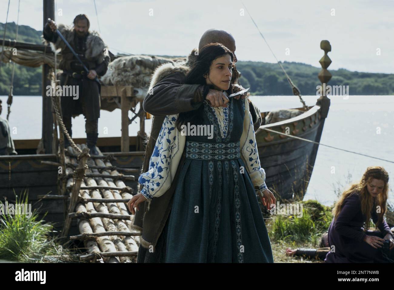 VIKINGS: VALHALLA, Hayat Kamille (front center), Eleanor McLynn (right ...
