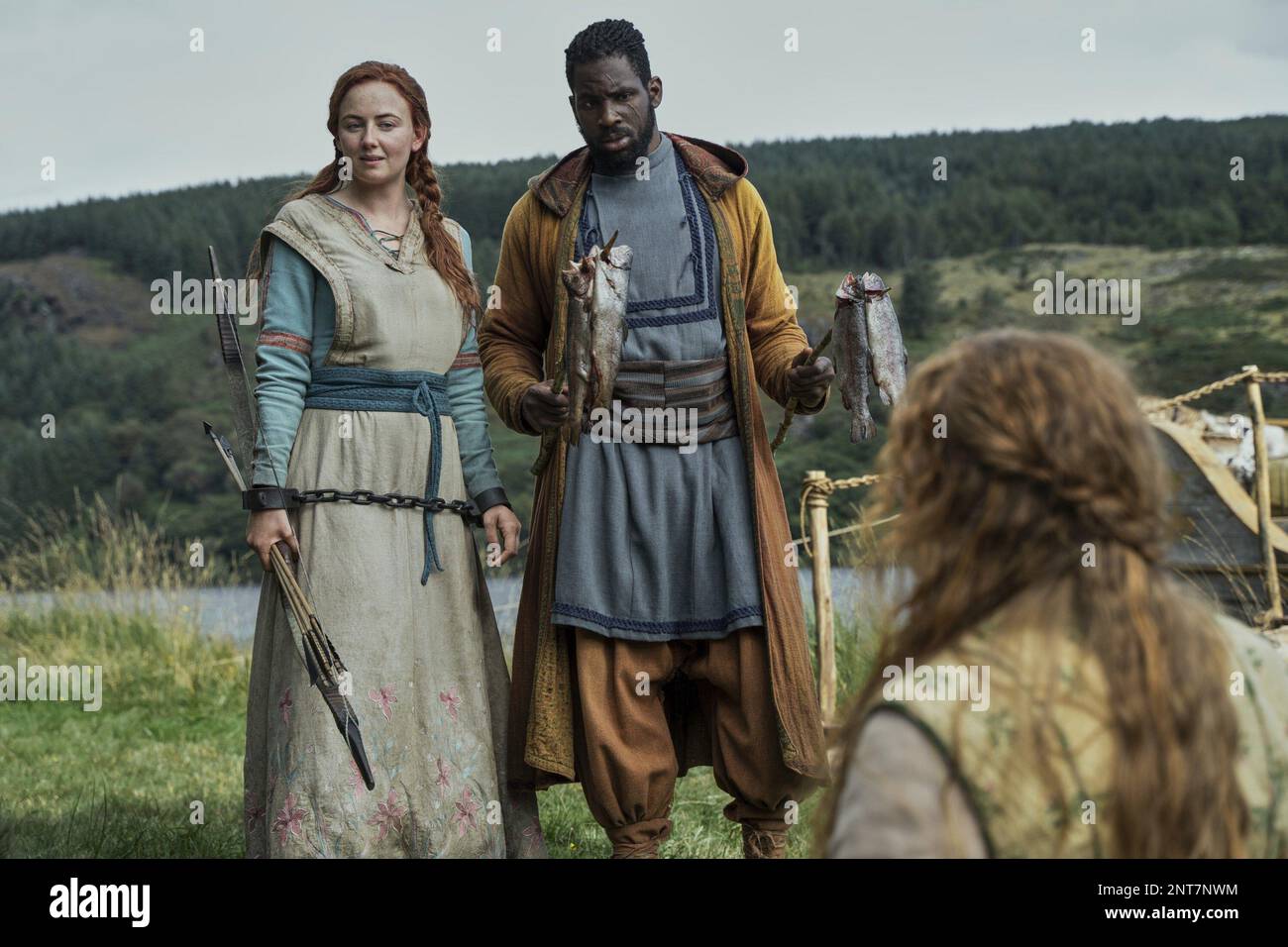 VIKINGS: VALHALLA, from left: Siobhan Callaghan, Kayode Akinyemi ...