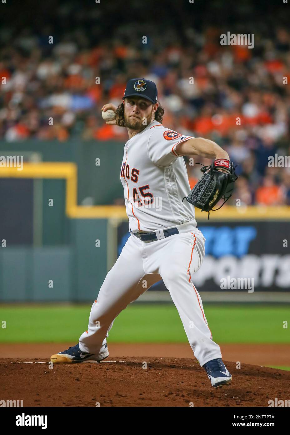 HOUSTON, TX - JULY 22: Houston Astros starting pitcher Gerrit Cole (45 ...
