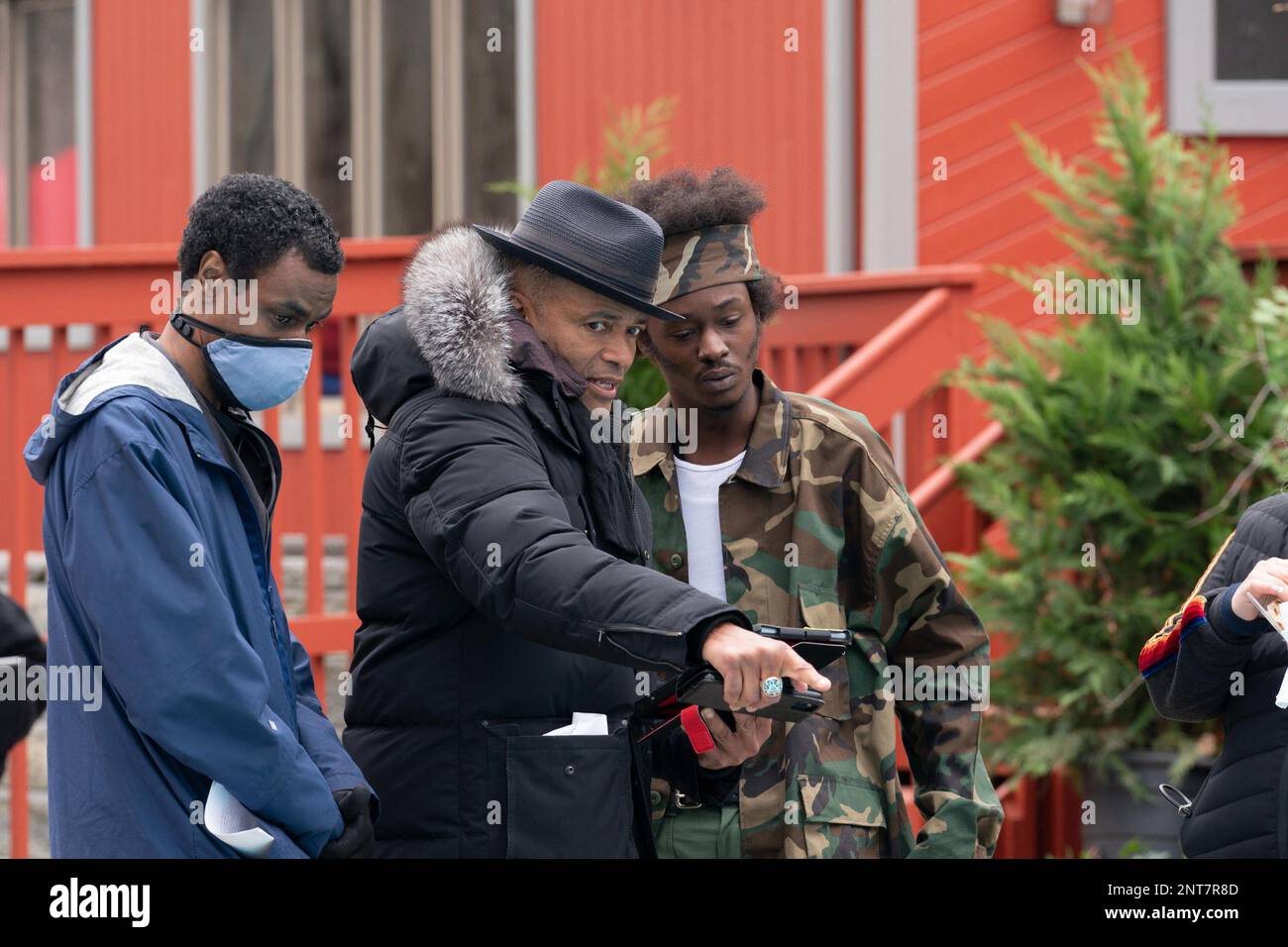 WU-TANG: AN AMERICAN SAGA, Director Mario Van Peebles (center), Ashton ...