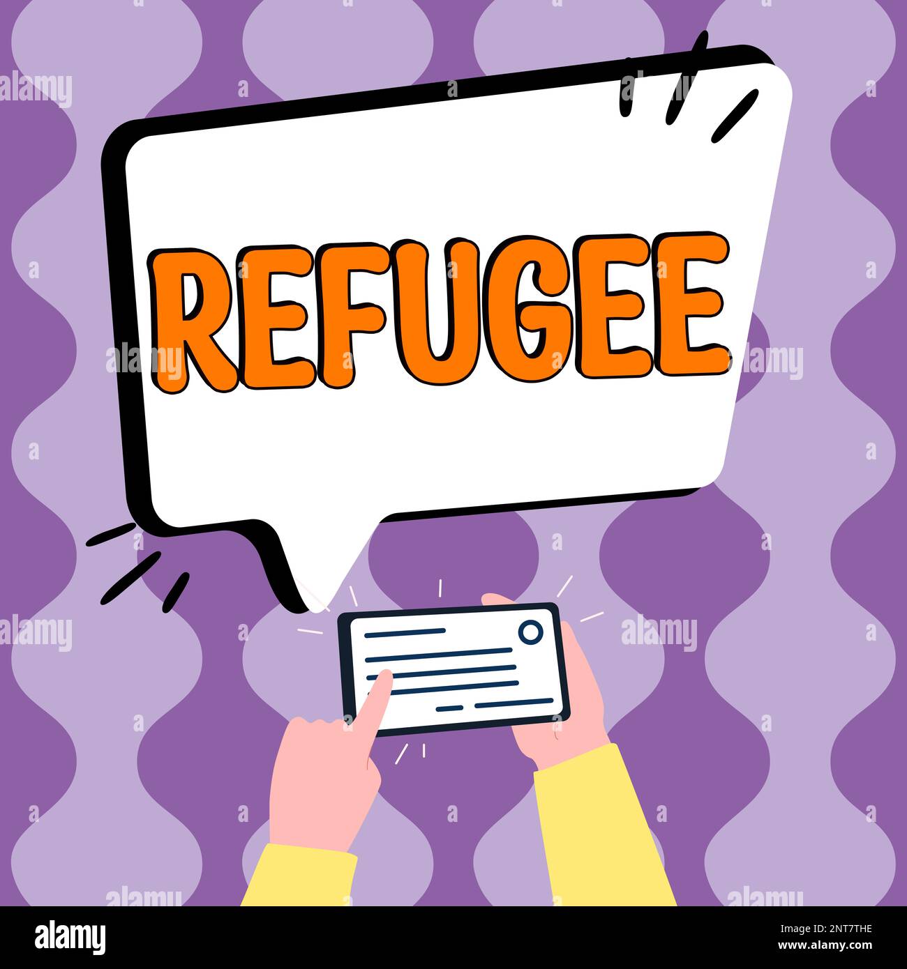 Conceptual display Refugee. Word Written on refer to movements of large ...