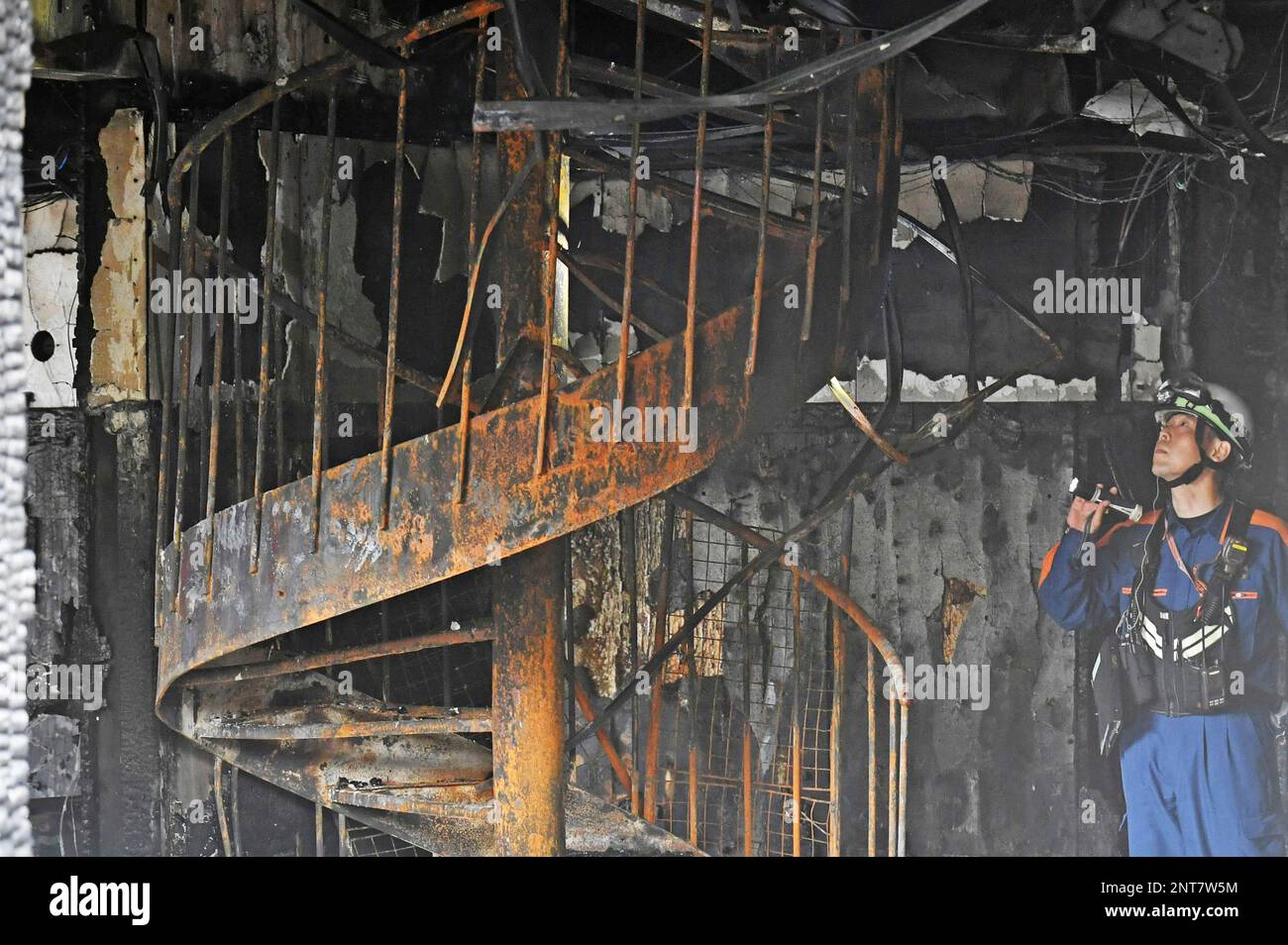 A photo shows the arson site of Kyoto Animation Co., Ltd. (so-called ...