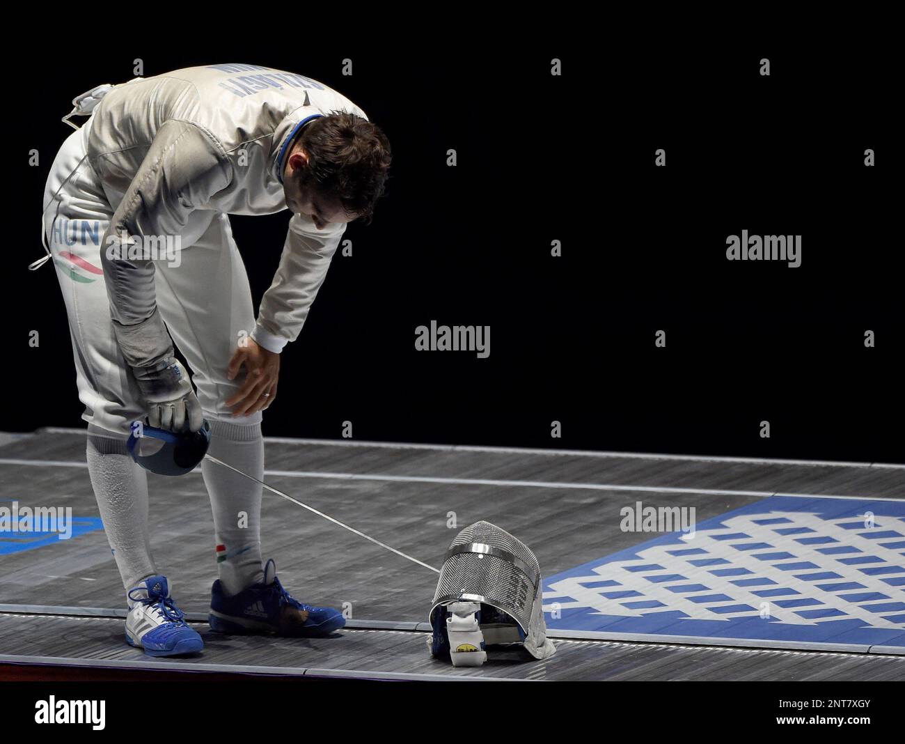 Aron Szilagyi of Hungary reacts after the South Korean team defeated ...