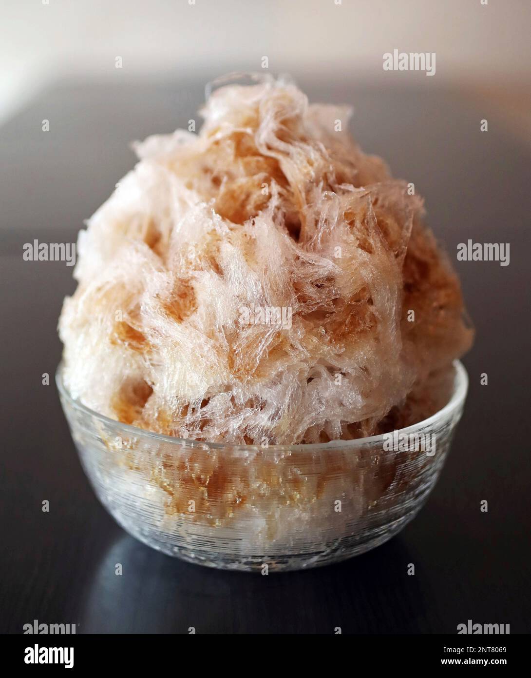 A photo shows ice shavings in Kashiwa City, Chiba Prefecture on July 18 ...