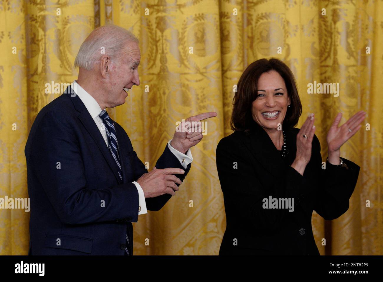 U.S. President Joe Biden and Vice President Kamala Harris host a ...