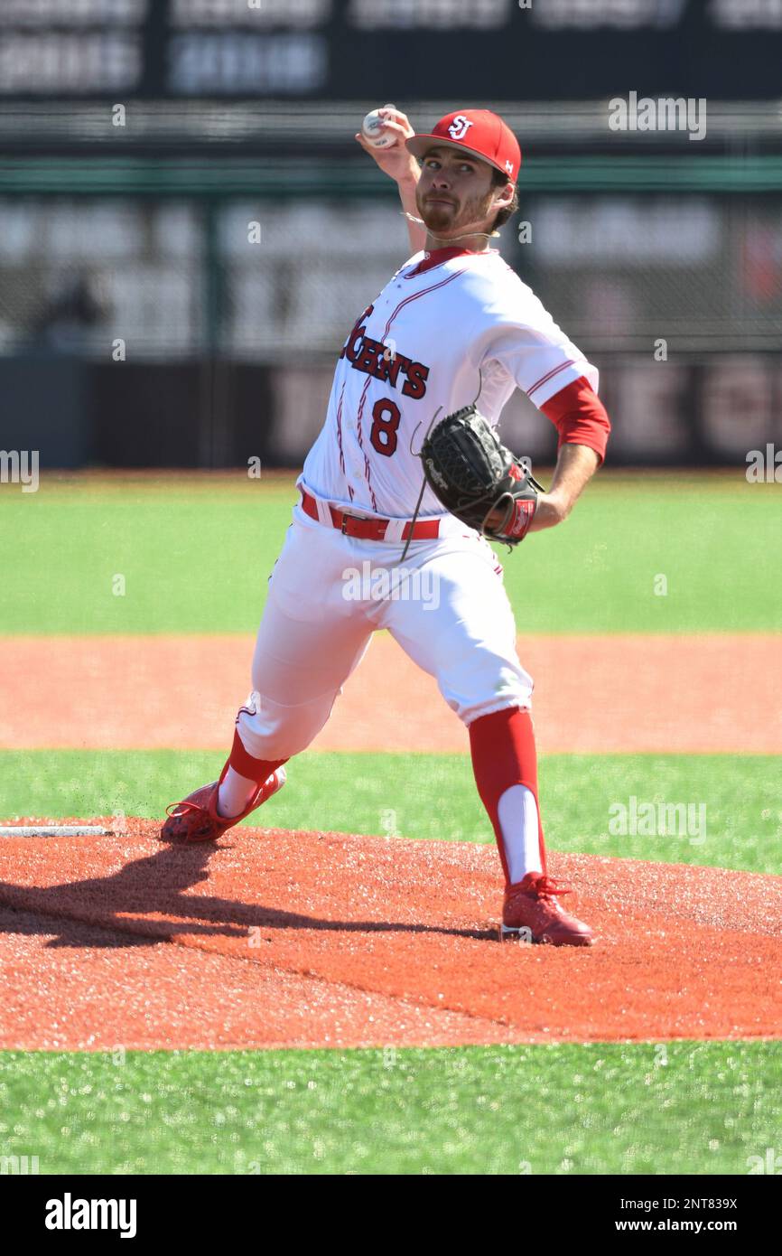 St. John's University Redstorm pitcher Sean Mooney (8) during game ...
