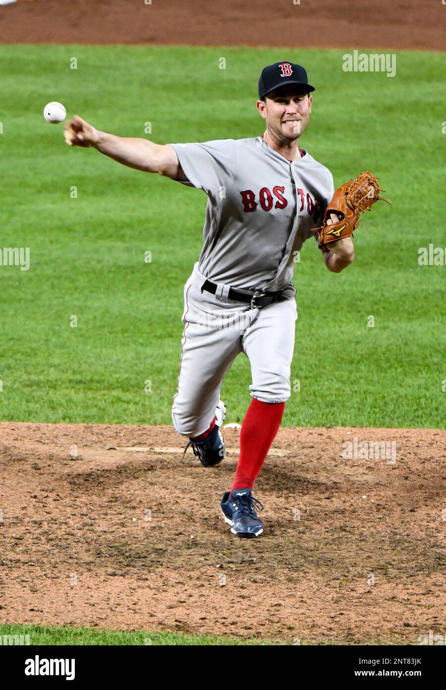 BALTIMORE, MD - JULY 19: Boston Red Sox relief pitcher Ryan Weber (65 ...
