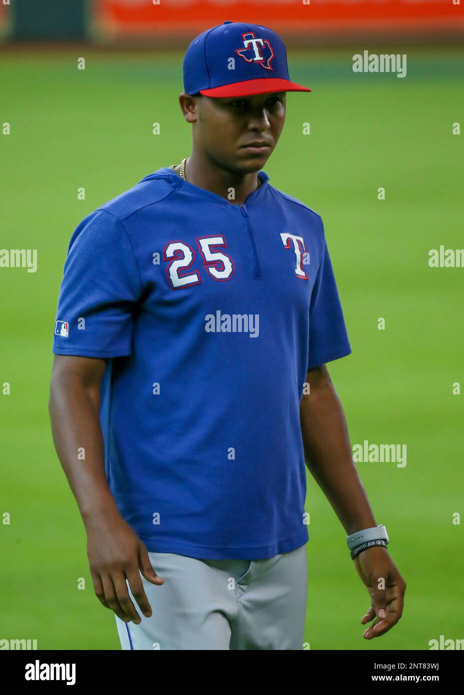 HOUSTON, TX - JULY 19: Texas Rangers relief pitcher Jose Leclerc (25 ...