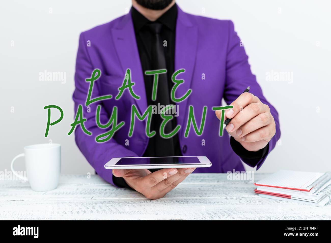 Inspiration showing sign Late Payment. Business overview payment made ...