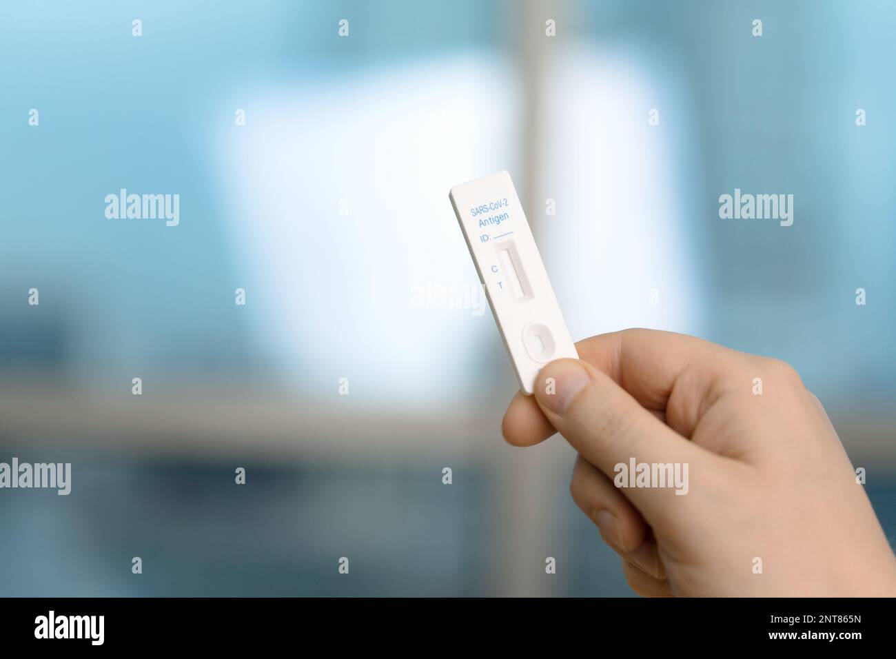 Covid rapid antigen nasal test. Self test at home or at corona test ...