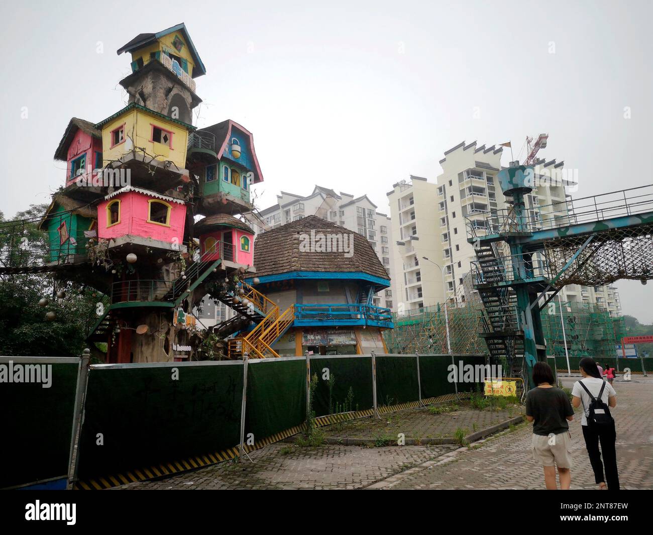 A view of the iconic concrete treehouse in an entertainment zone to be ...