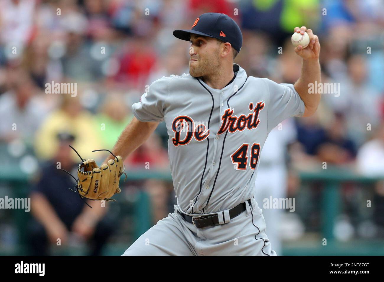 CLEVELAND, OH - JULY 18: Detroit Tigers starting pitcher Matthew Boyd ...