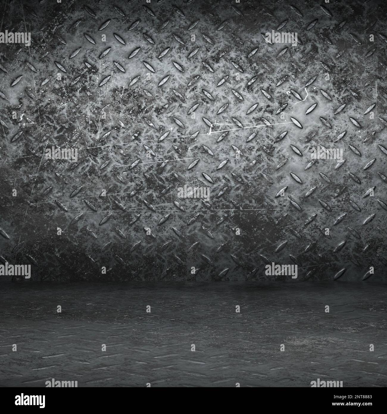 Steel textured metal sheet with heavy rust. 3d illustration Stock Photo ...