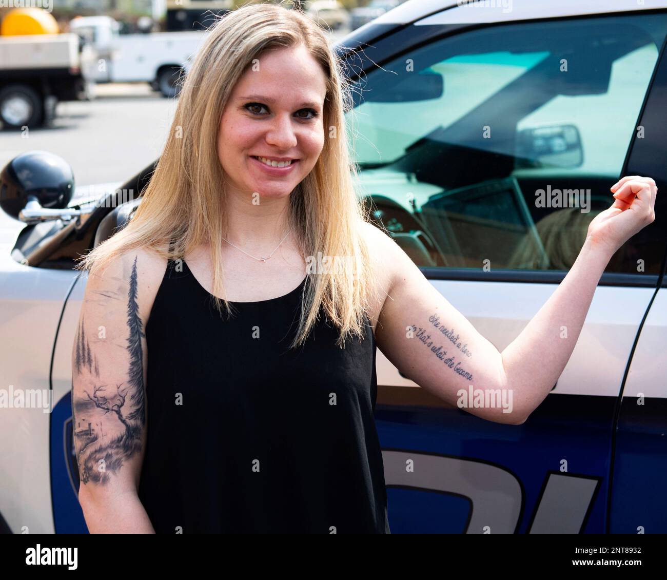 In an April 18, 2019 photo, Fairview Township Police Officer Kayla ...