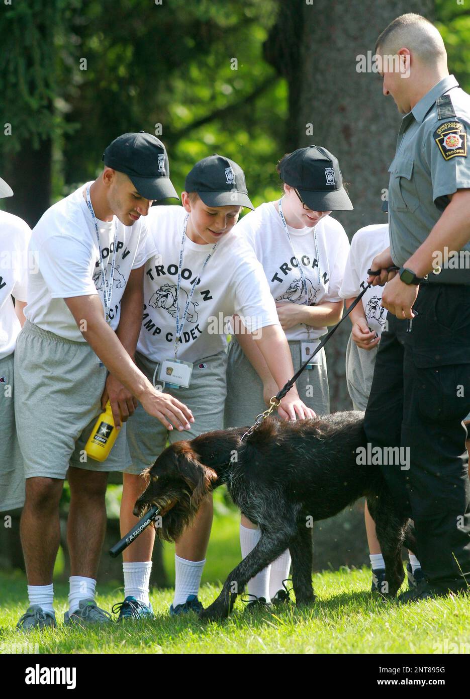 Camp Cadets Anthony Concepcion, Cael Heaney and Loralei Burdsall meet ...