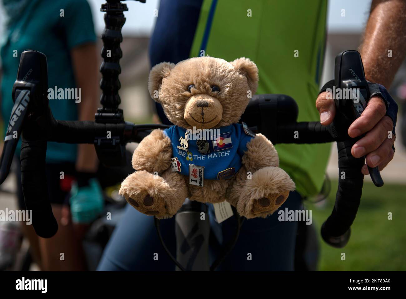 Bob Falkenberg brings a Be the Match teddybear as he visits his bone ...