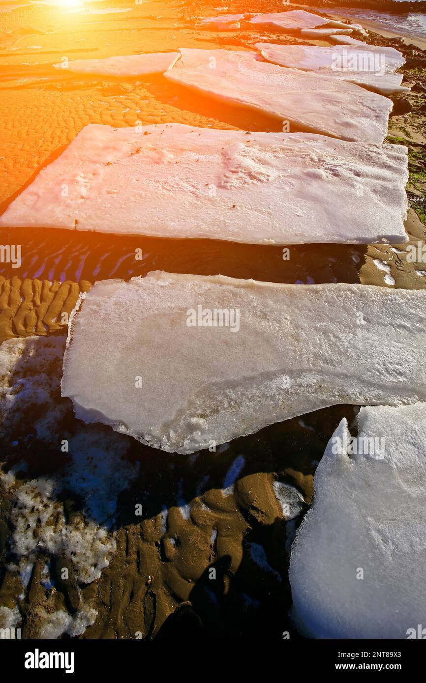 The winter sea ice Stock Photo - Alamy