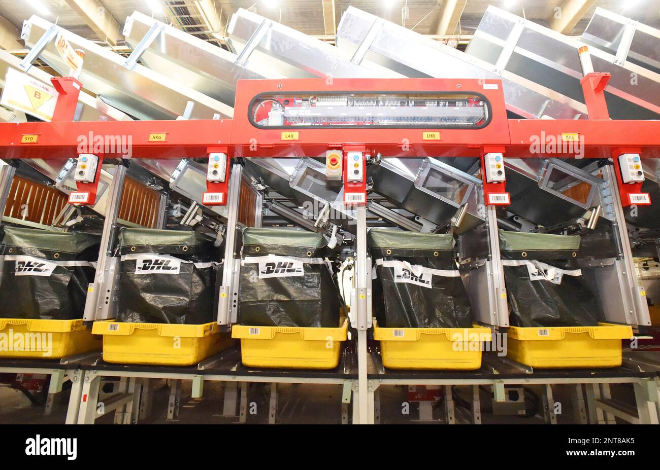 A photo shows a machine classifying the match tickets for Rugby World ...