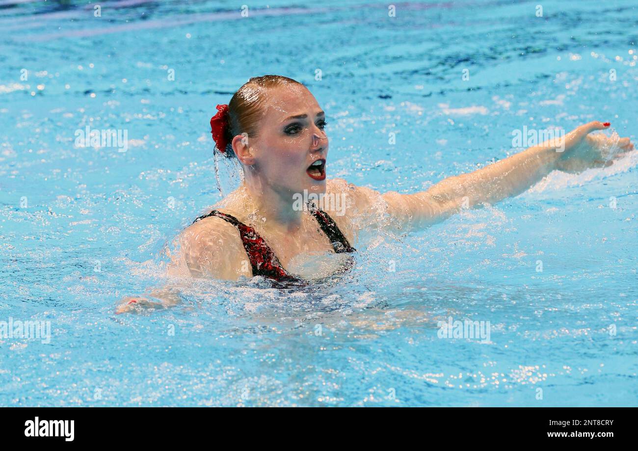 ROMASHINA Svetlana of Russia performs during the Artistic Swimming Solo ...