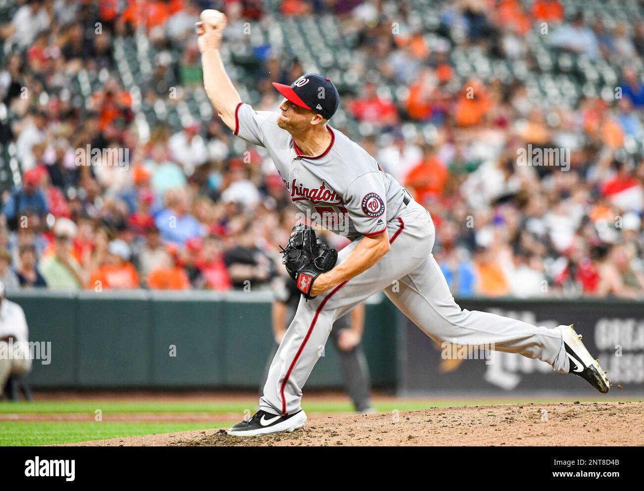 BALTIMORE, MD - JULY 16: Washington Nationals stating pitcher Austin ...