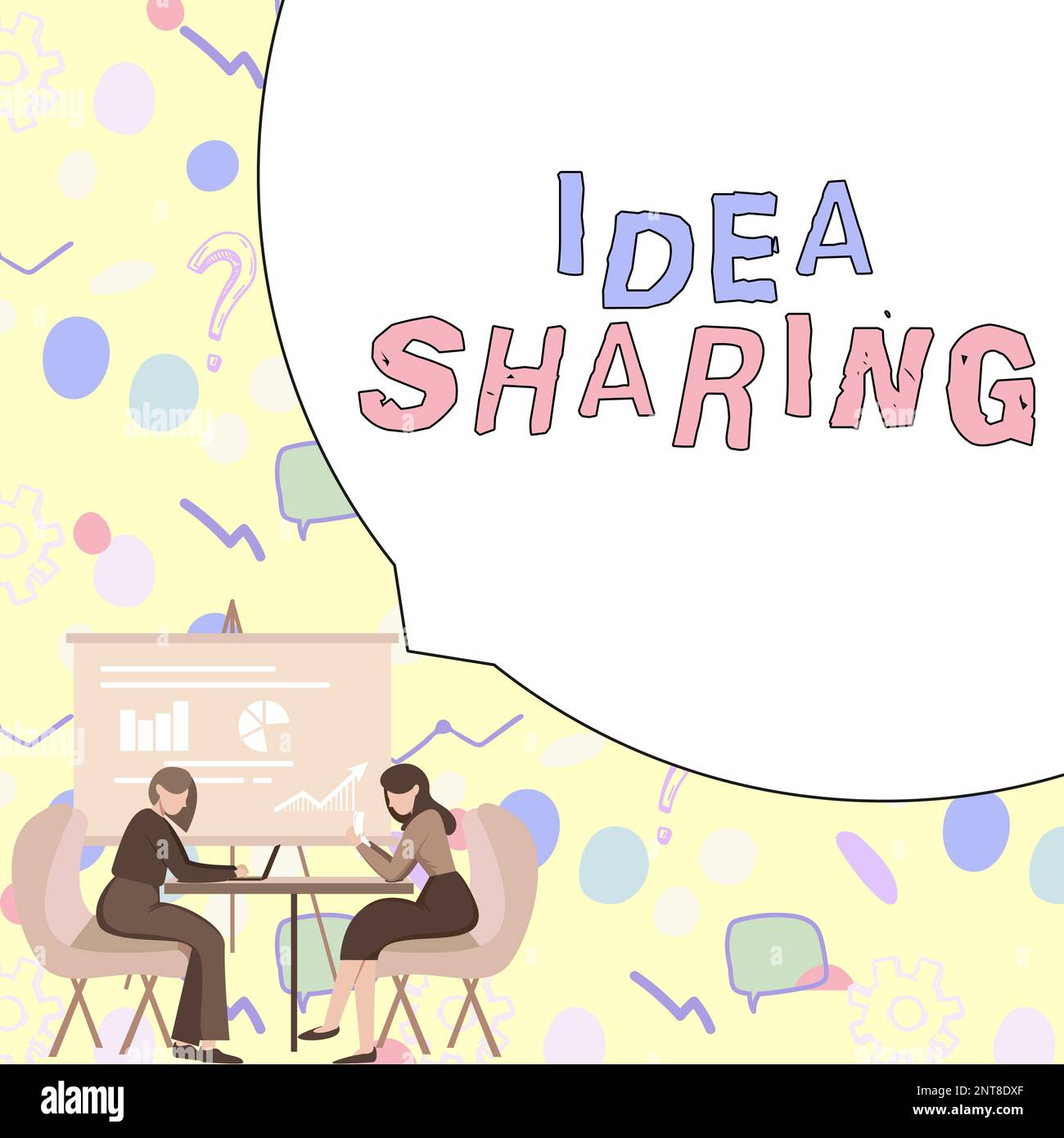 Sign displaying Idea Sharing. Internet Concept Startup launch ...