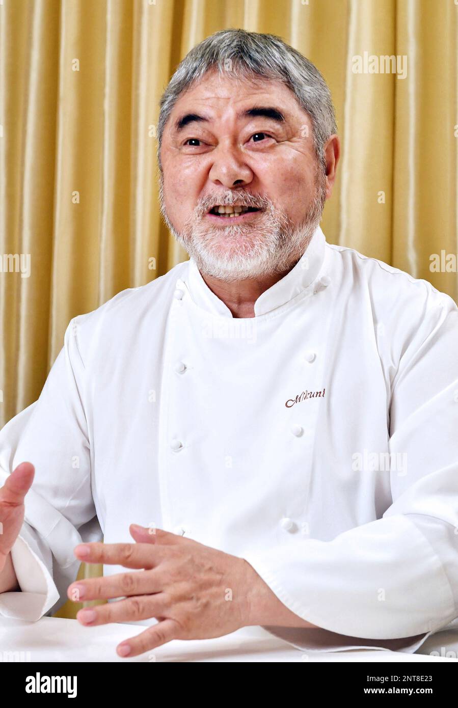 Kiyomi Mikuni, a Japanese celebrity chef, speaks during an interview ...