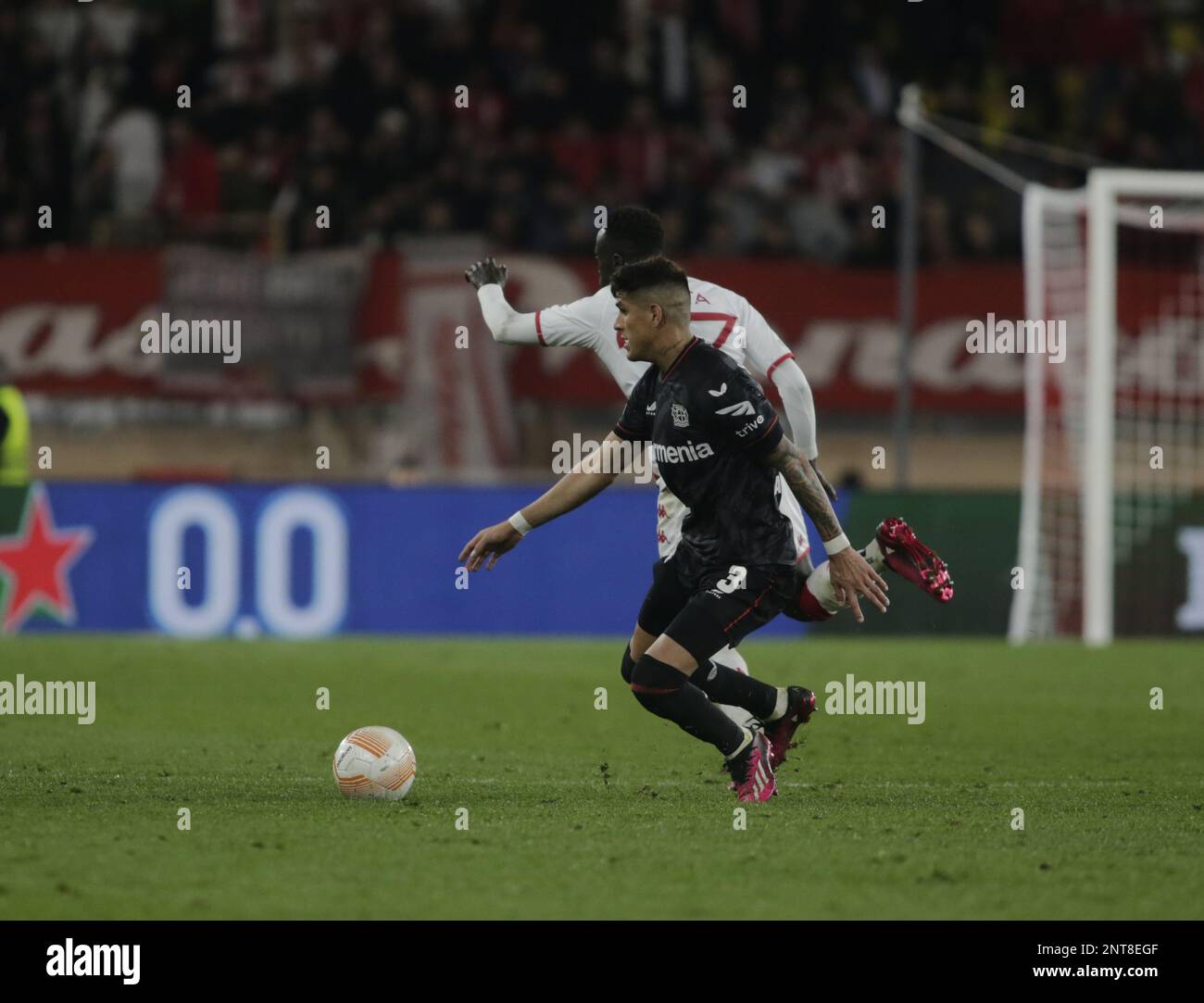 Piero Hincapie of Bayer 04 Leverkusen during the Uefa Europa League ...