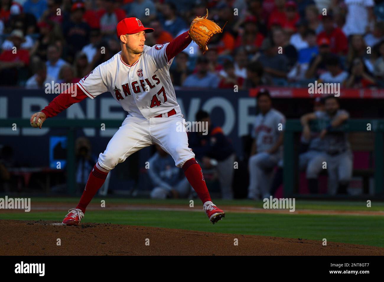 ANAHEIM, CA - JULY 15: Los Angeles Angels pitcher Griffin Canning (47 ...