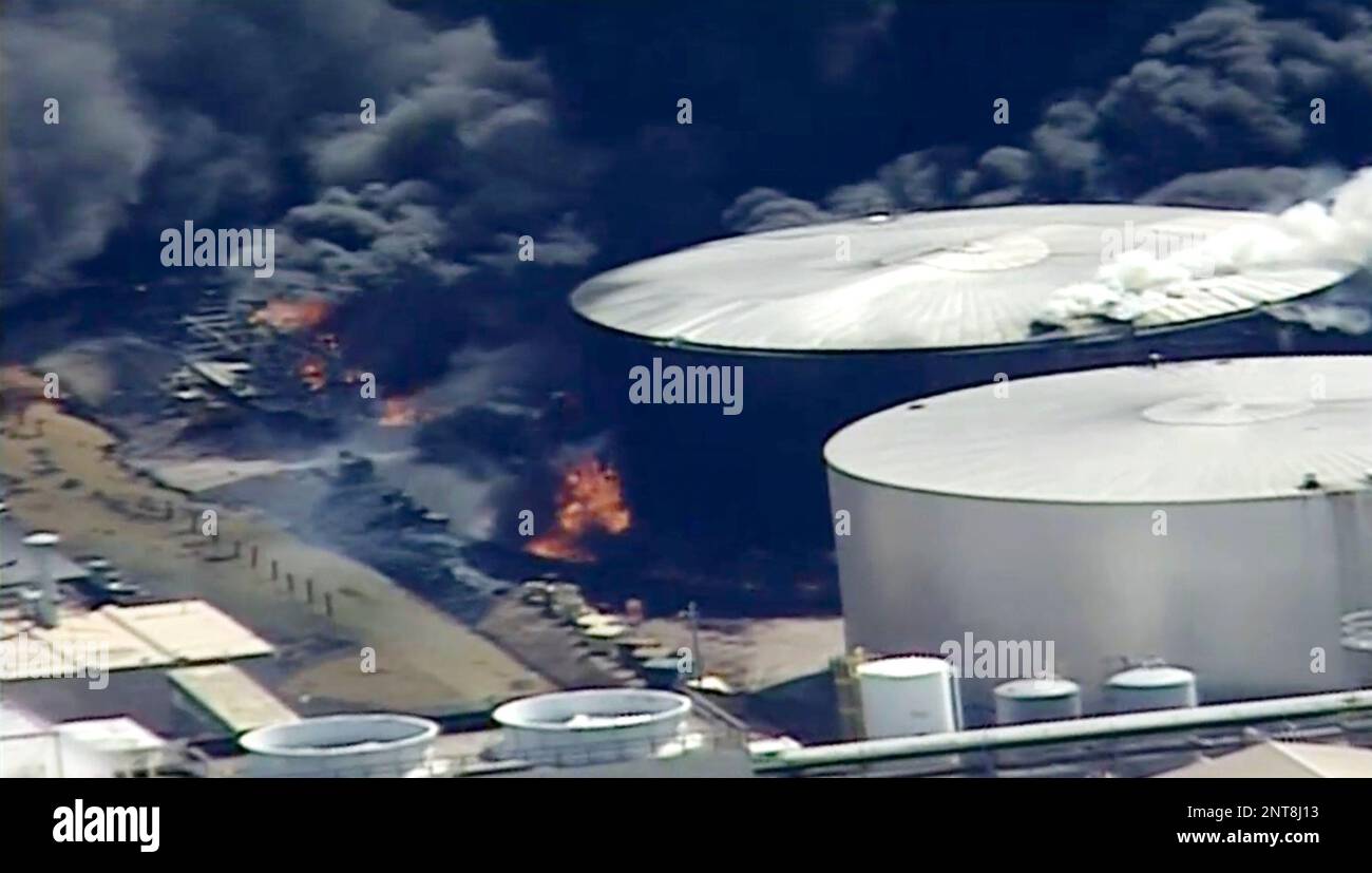 FILE--In this April 26, 2018, aerial file image from video provided by ...
