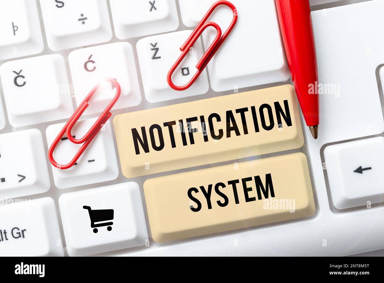 Conceptual caption Notification System. Concept meaning Do not forget ...