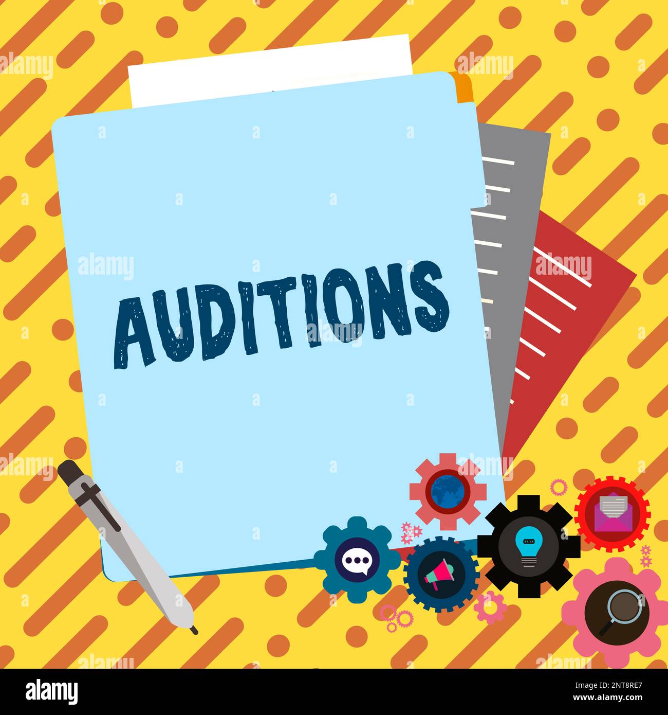 Inspiration showing sign Auditions. Business overview a trial ...