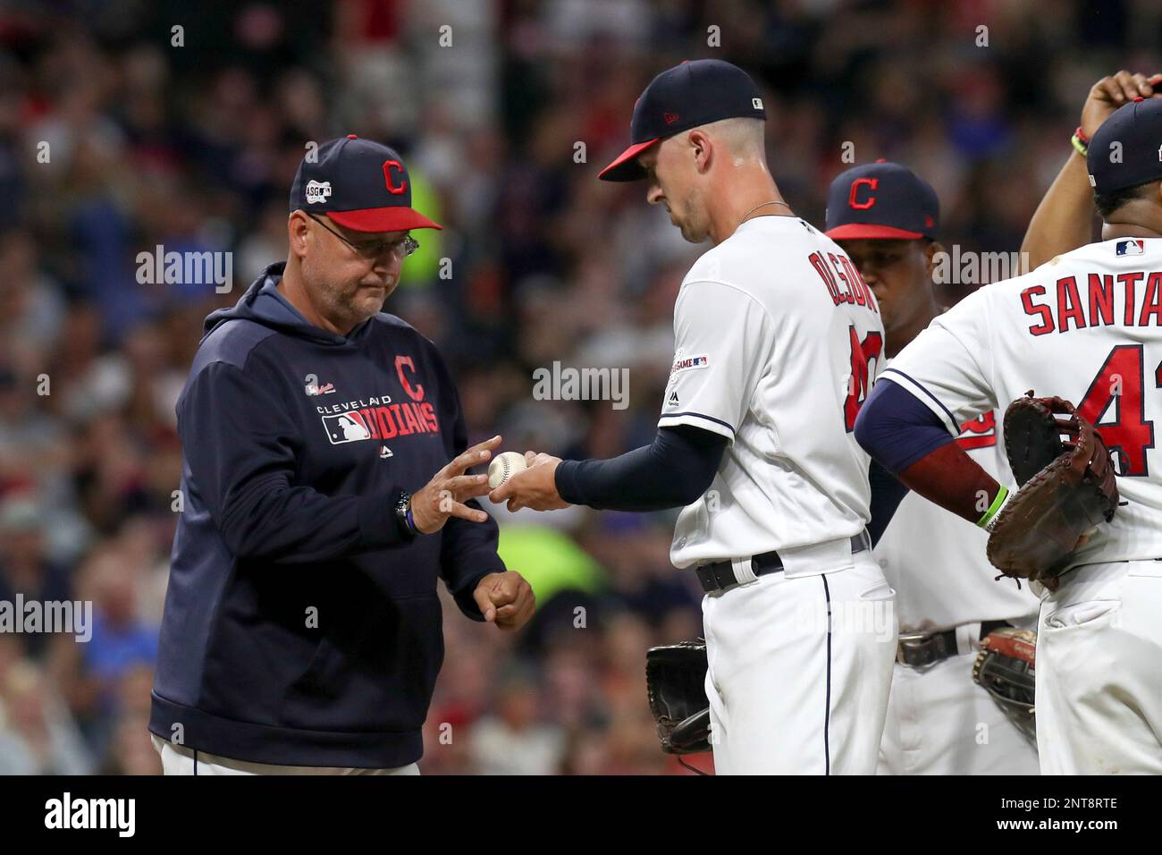 CLEVELAND, OH - JULY 13: Cleveland Indians pitcher Tyler Olson (49 ...