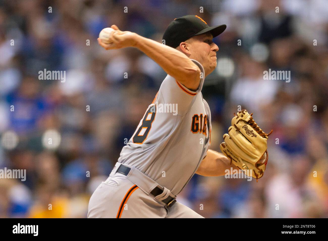 July 13, 2019: San Francisco Giants relief pitcher Trevor Gott #58 delivers a pitch in the Major ...
