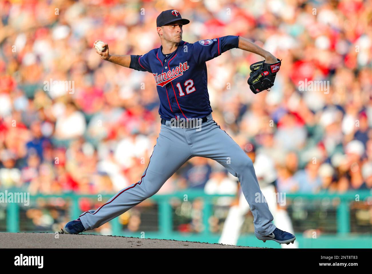 CLEVELAND, OH - JULY 13: Minnesota Twins starting pitcher Jake Odorizzi ...
