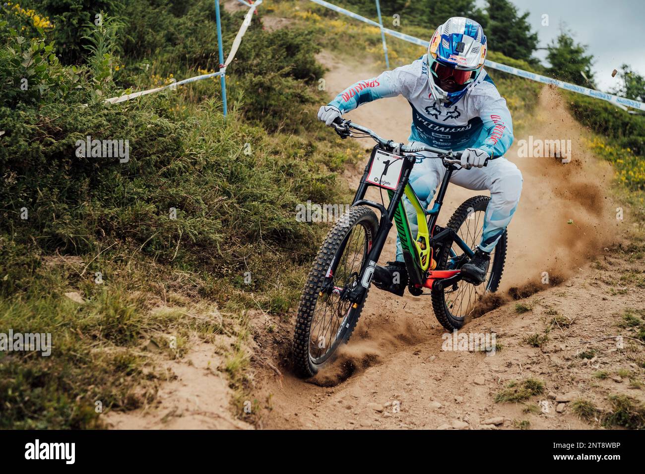 Amaury Pierron produced a ferocious run down the Les Gets course to hand France a men's UCI MTB ...